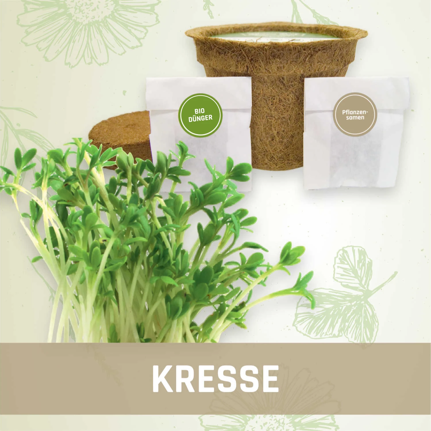 Kresse-Anzuchtset - Kleines Beet Online-Shop